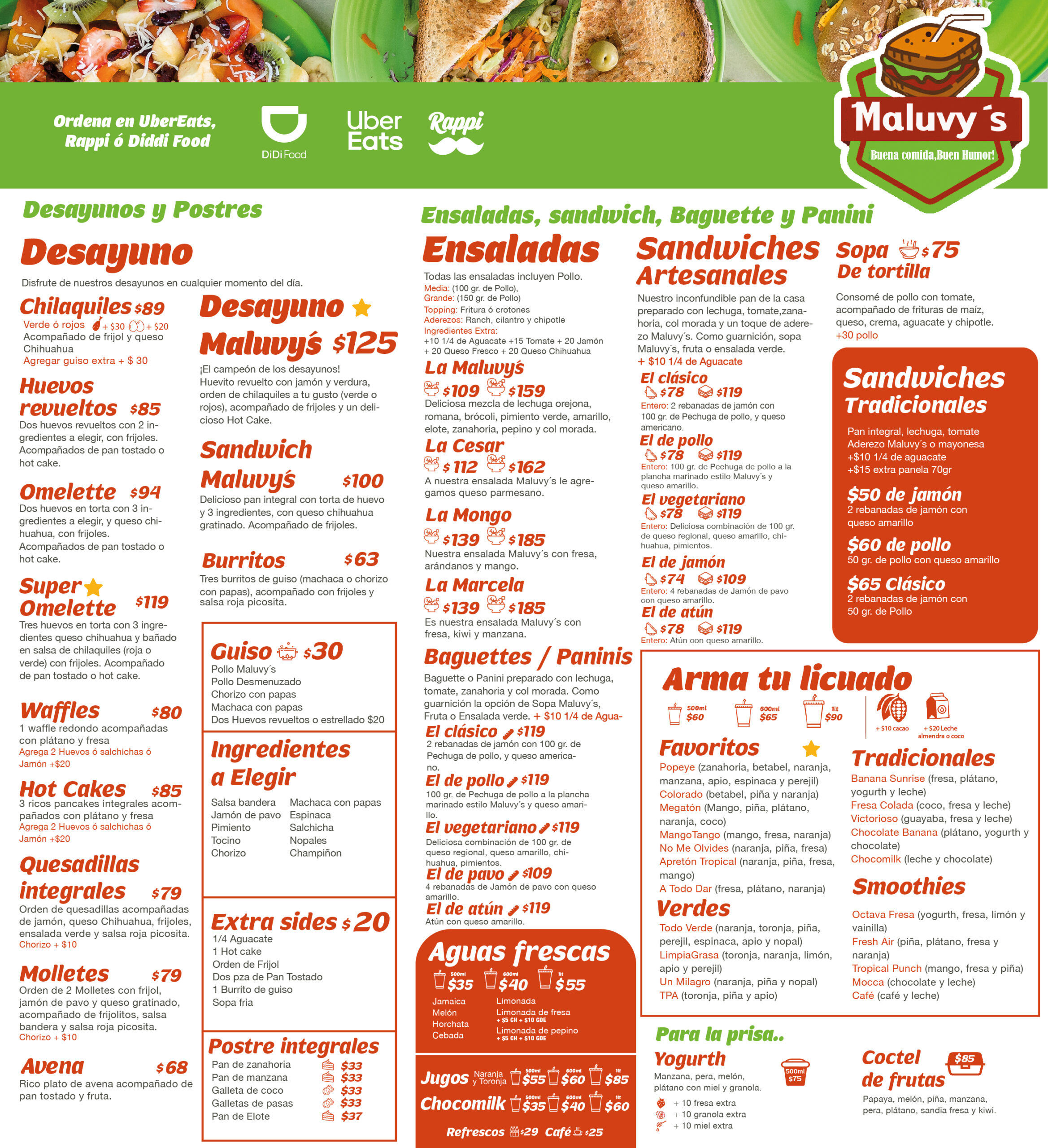 Menú – Maluvy's